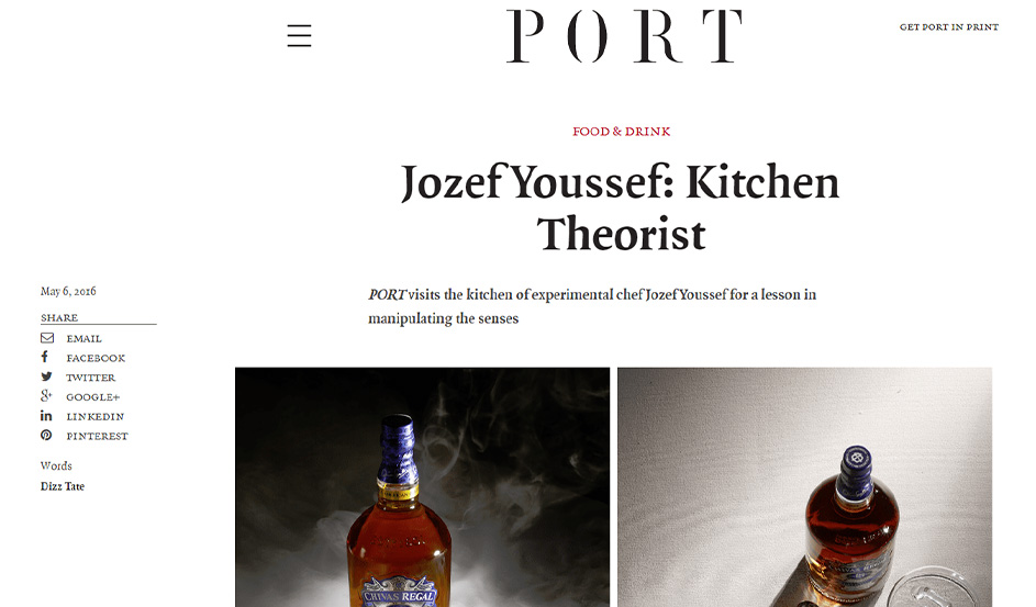 PORT MAGAZINE – JOZEF YOUSSEF: KITCHEN THEORIST - Kitchen Theory ...