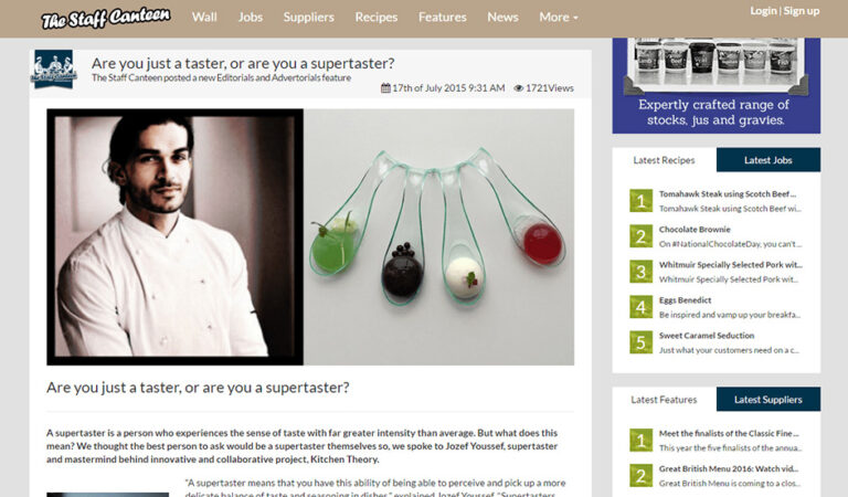 STAFF CANTEEN – ARE YOU JUST A TASTER, OR ARE YOU A SUPERTASTER ...